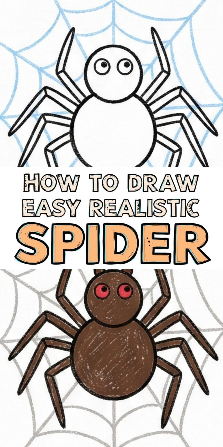 Easy Realistic Spider Drawing Step-by-Step Guide